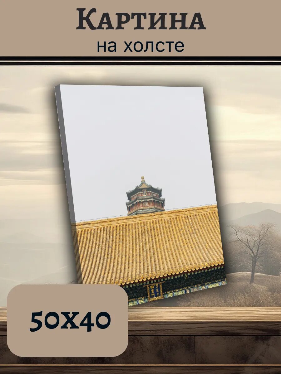 Картина Постер Китай China 40x50 традиционная архитектура