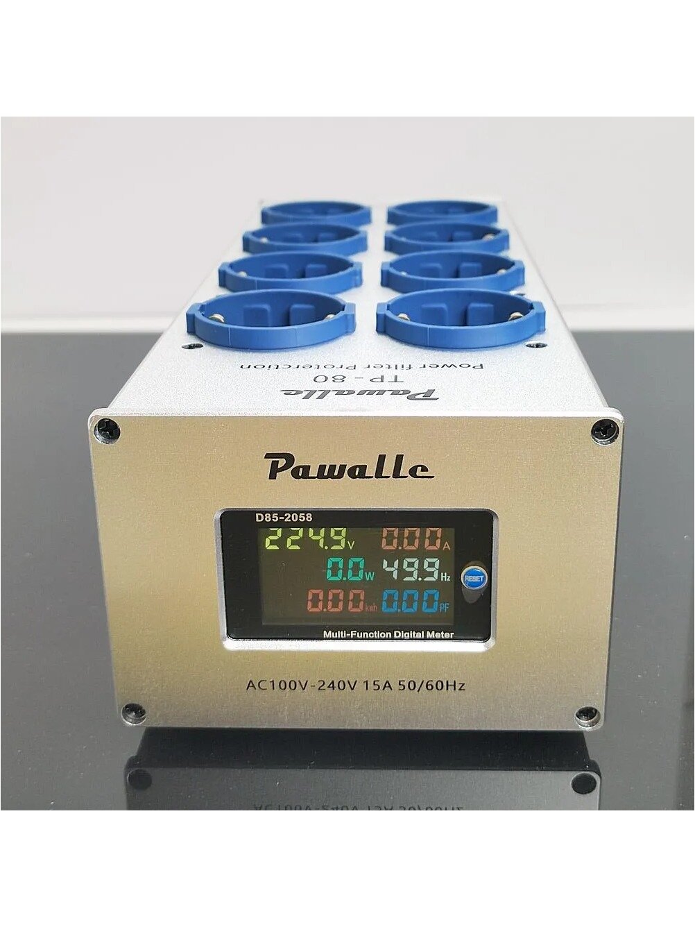 Фильтр Pawalle-Power tp80, розетка, шумоподавление, защита от перегрузки, функция отображения напряжения
