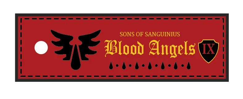 Нашивка Blood Angels Sons of Sanguinius, Красный, 09