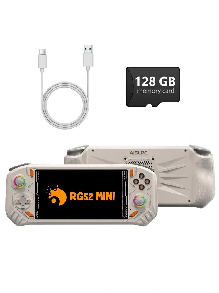 AISLPC Высокопроизводительная портативная игровая приставка RG52 MINI, 5,5 - дюймовый 1280 * 720 IPS экран, 16 + симулятор, длительность хода 5000 мАч с радиатором