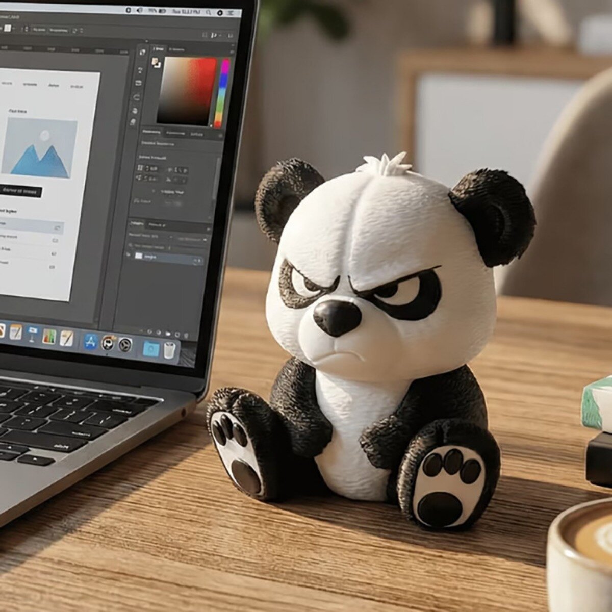 Angry Panda Grumpy Bear Автомобильный Орнамент Рождественский Креативный подарок Коллеция мультфильмов