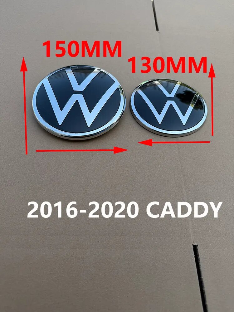Volkswagen CADDY 2016-2020 до и после 2PCS логотип, решетки эмблемы задняя эмблема багажника-черный матовый