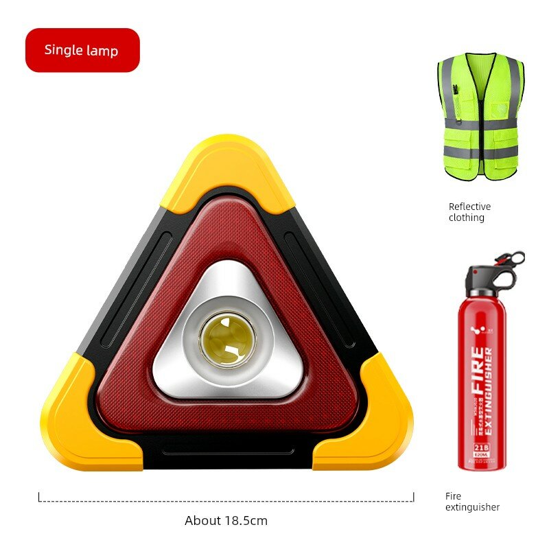 Комплект из 3 предметов для техосмотра автомобиля: LED-вспышка одноламповый штатив, отражательный жилет, огнетушитель