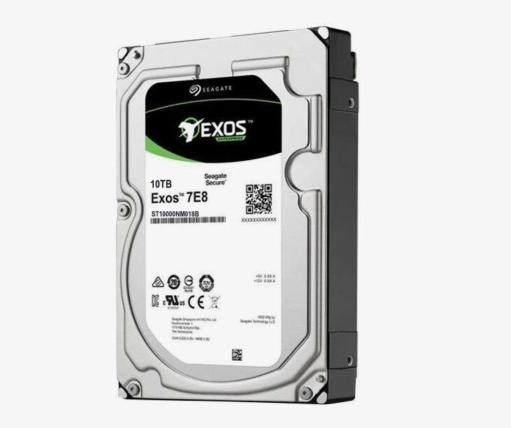 Seagate Жесткий диск 10TB Seagate HDD Server Exos 7E10 (ST10000NM018B) {SAS 12Gb/s, 7200 rpm, 256mb buffer, 3.5"}