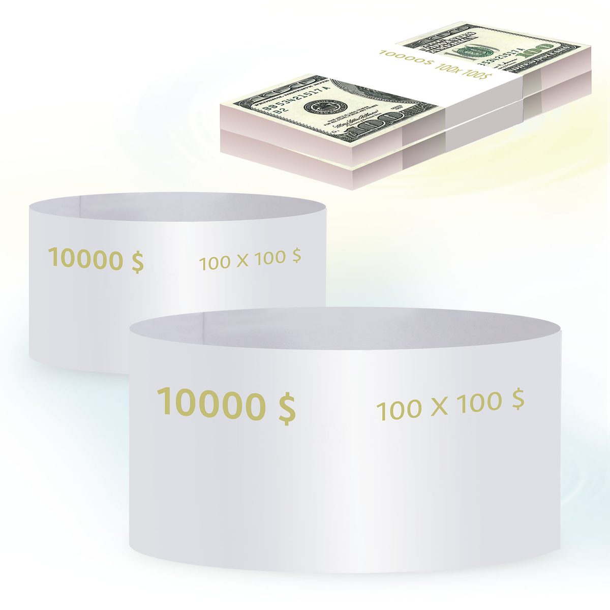 Кольцо бандерольное номинал 100$, 500шт. (4680546000625)