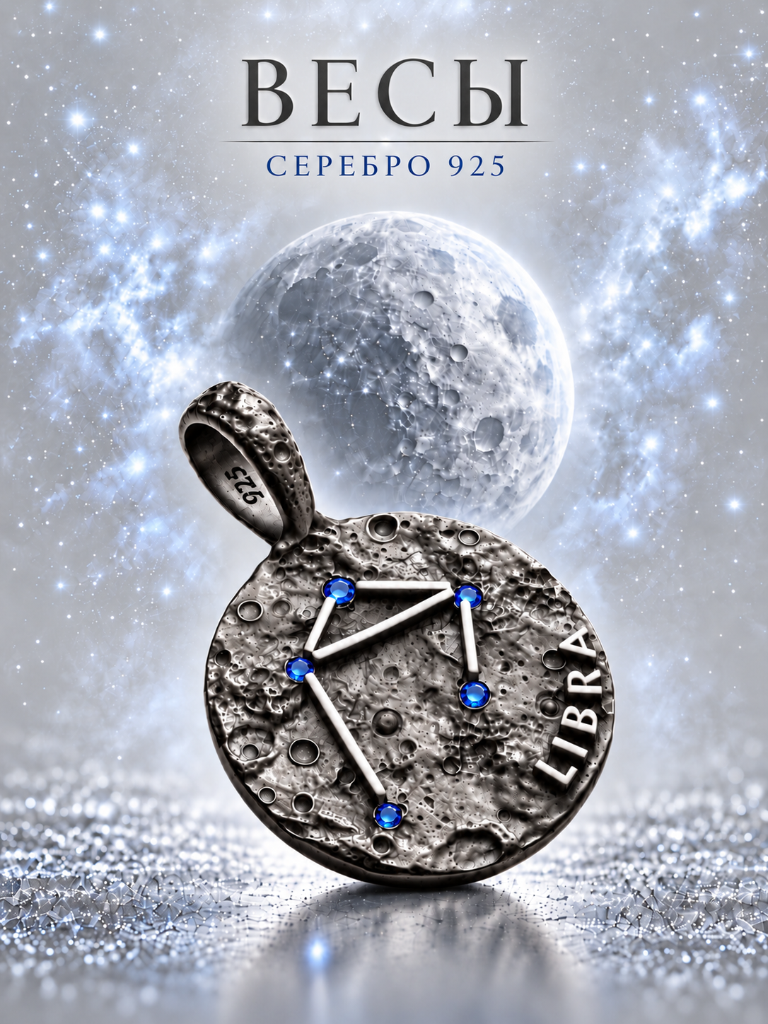 Подвеска Радианс, серебро, 925 проба, чернение, фианит
