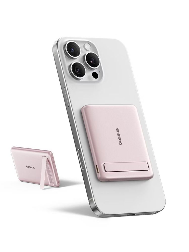 Внешний аккумулятор Baseus MagSafe PicoGo AM31 Qi2 Ultra-Mini Magnetic Power Bank 5000mAh 20W PPKPC-0520S (P1007680B453-00) розовый