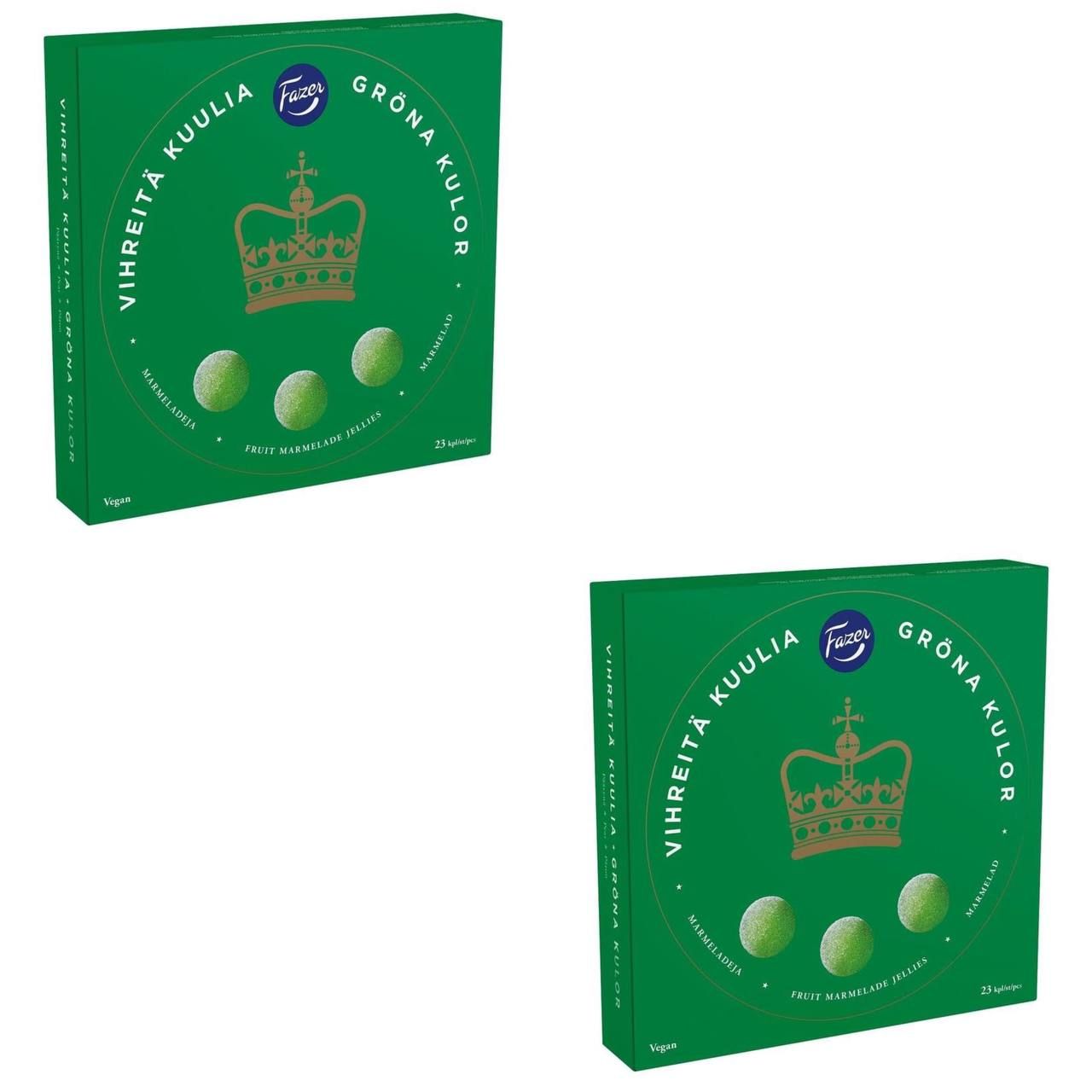 Мармелад Fazer Green Jellies, 2шт по 500 г vegan (Финляндия)