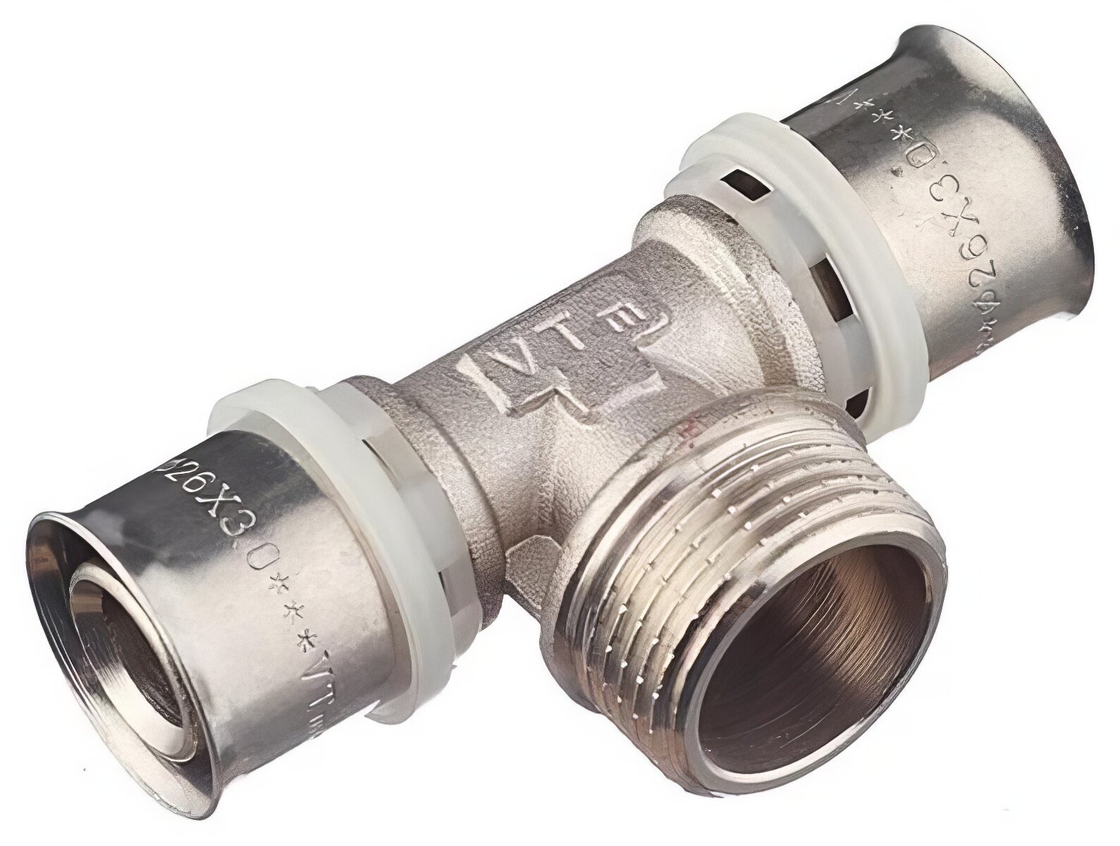 Тройник Valtec 26(пресс) х 1 НР(ш) х 26(пресс) (VTm.233. N.260626)