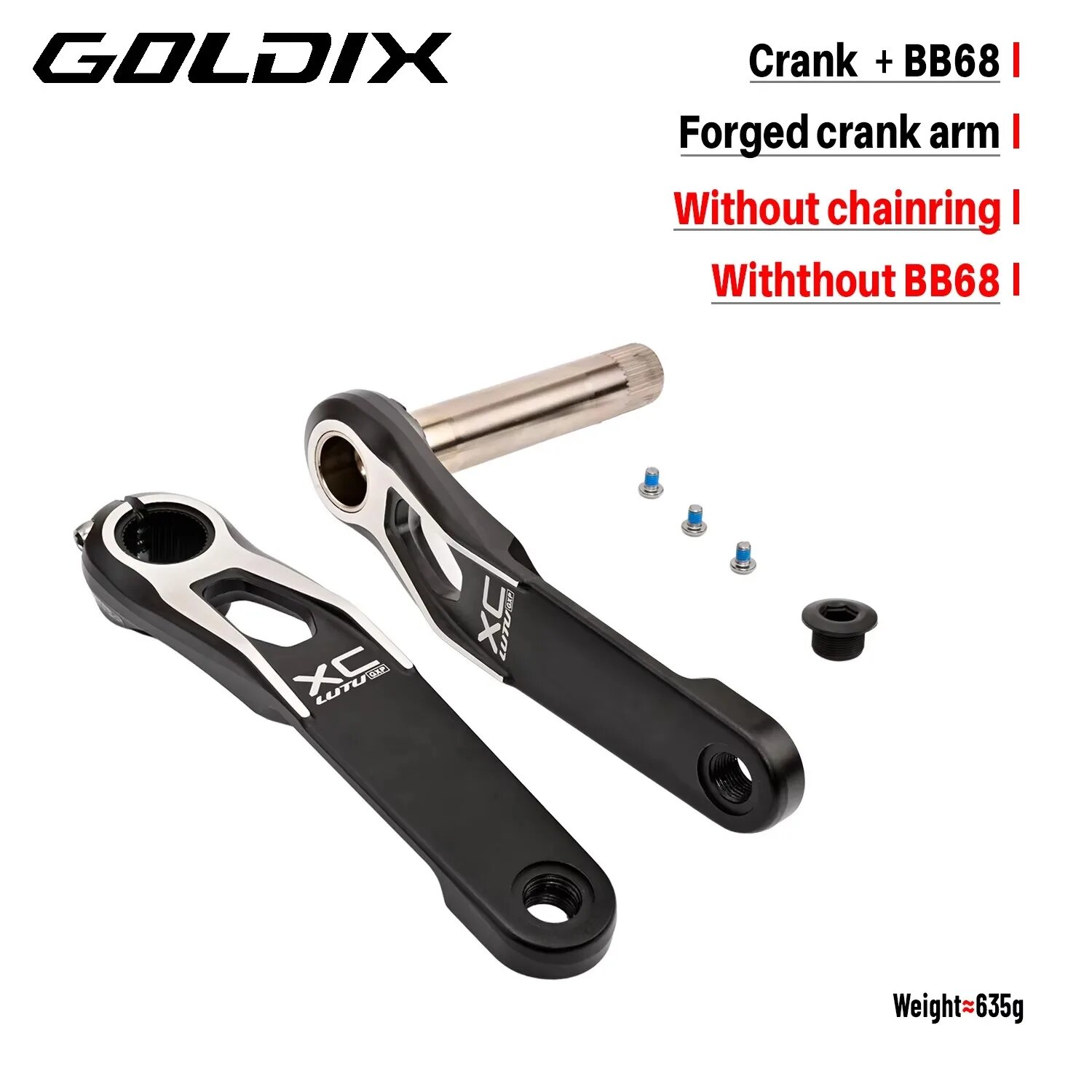 Шатуны GOLDIX для MTB, 170mm, Only Crank