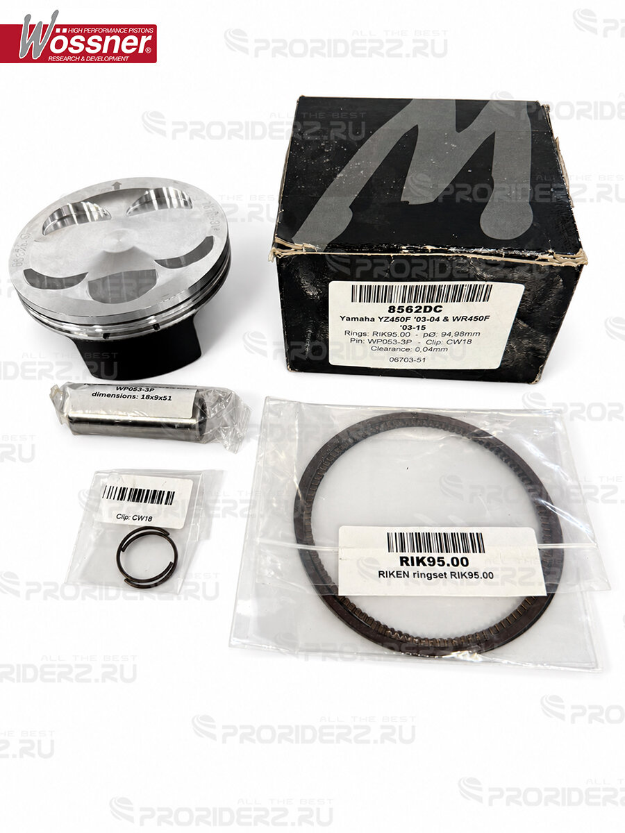 Поршень для мотоцикла WR450F 03-15, YZ450F 03-04 от бренда Wossner 8562DC
