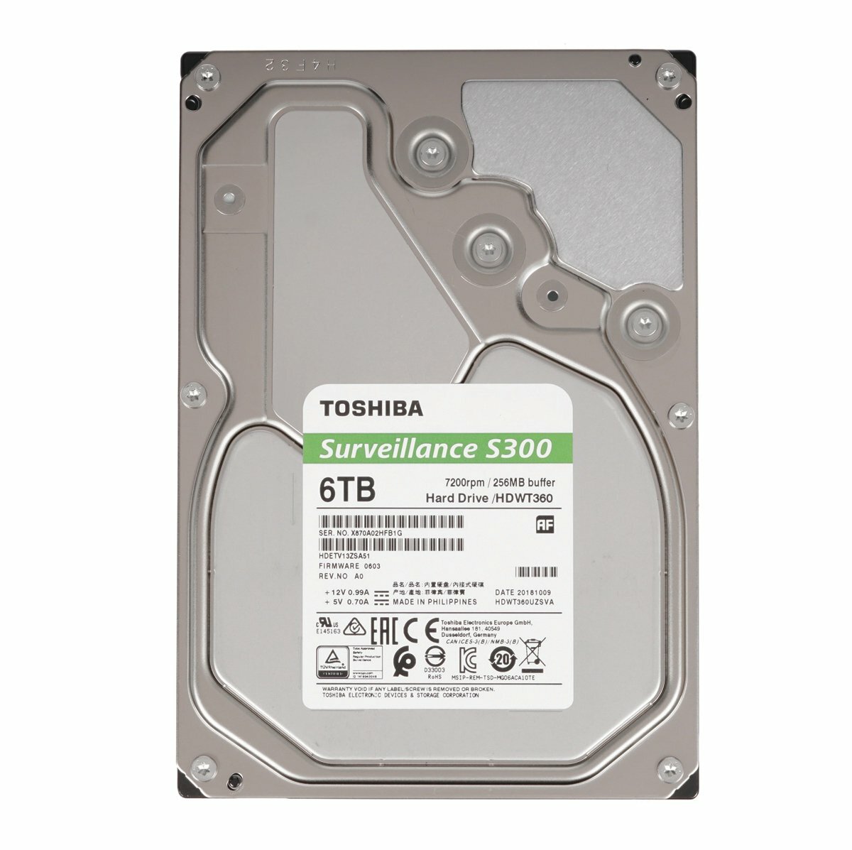 Жесткий диск Toshiba 6TB 7200 SATAIII 3.5" HDD HDWT360