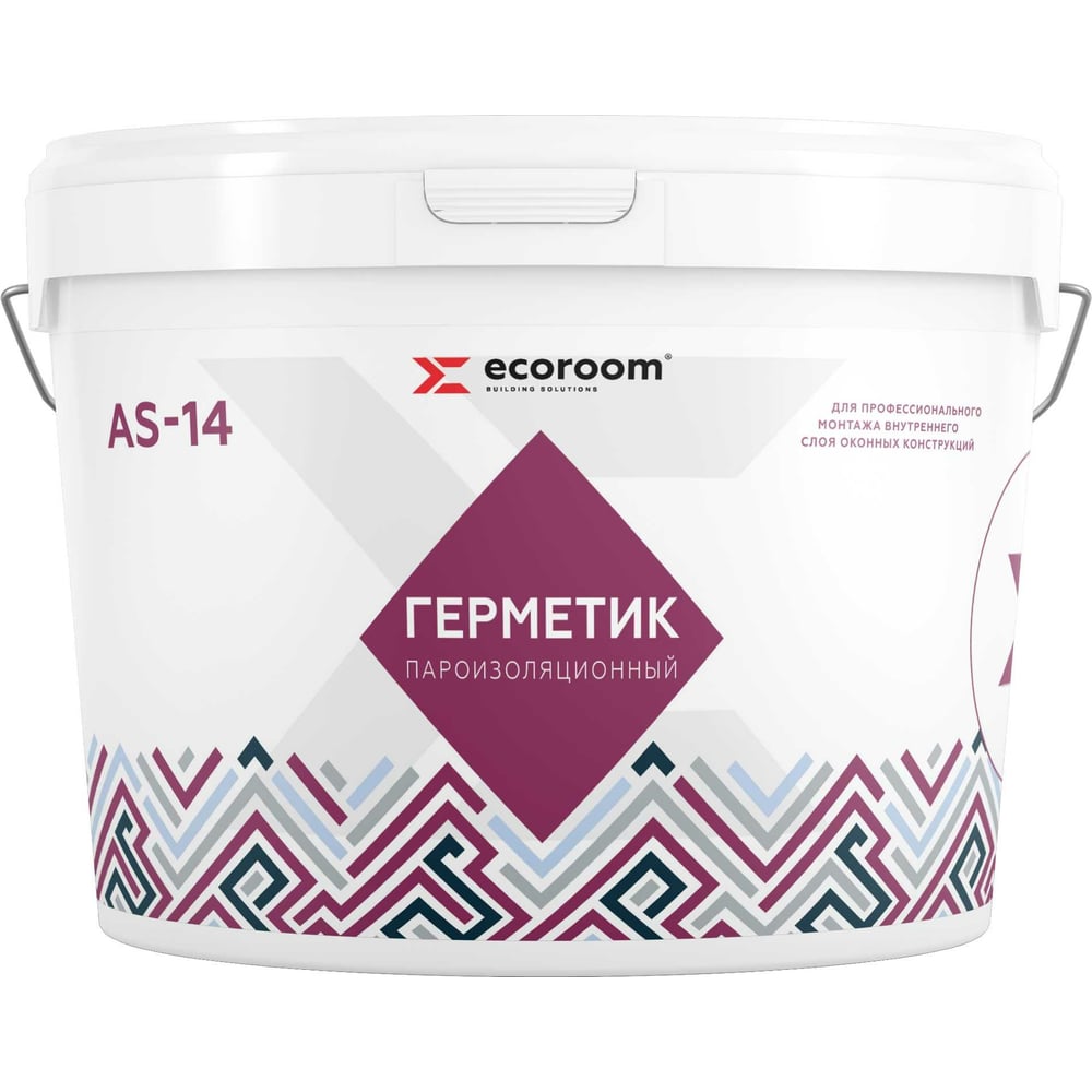 Акриловый герметик ECOROOM AS-14 (пароизоляционный; белый; 7 кг) E-Герм-4185/7