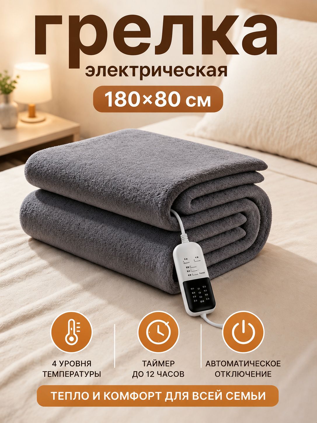 80x180 см Электропростыня