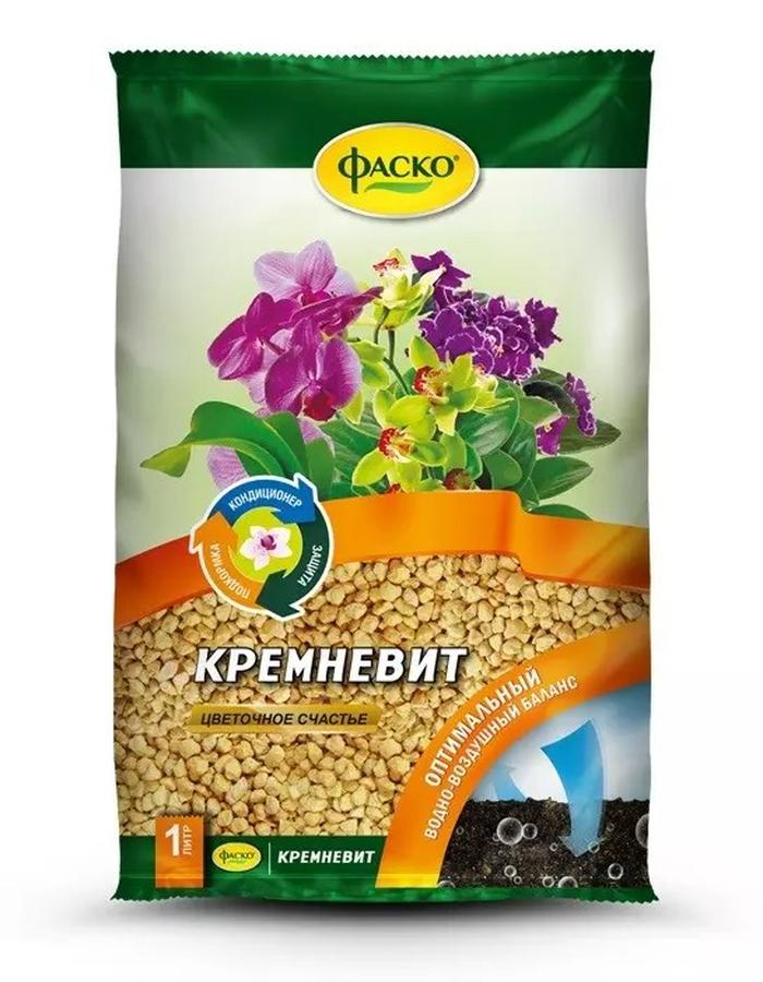 Кремневит для растений 1 л мелкий, фракция 4-6 мм, Фаско Цветочное счастье
