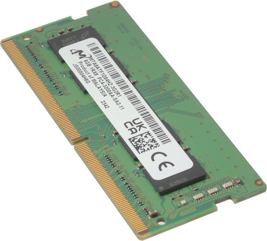 Модуль памяти SO-DIMM DDR4 8Gb 3000MHz Micron MTA8ATF1G64HZ-3G2R1 PC3200