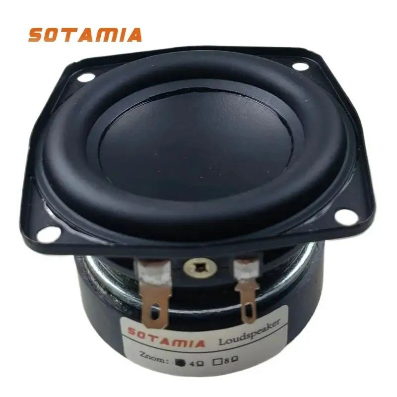 SOTAMIA 1Pcs 3-дюймовый Динамик сабвуфера Аудио 4 Ом 35 Вт Супер-басовый НЧ-динамик DIY Sound Music Bluetooth громкоговоритель для книжных полок