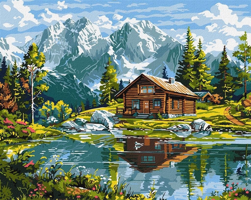 Набор для рисования, росписи Ideyka рисование по номерам Уютный домик, 40x50 см