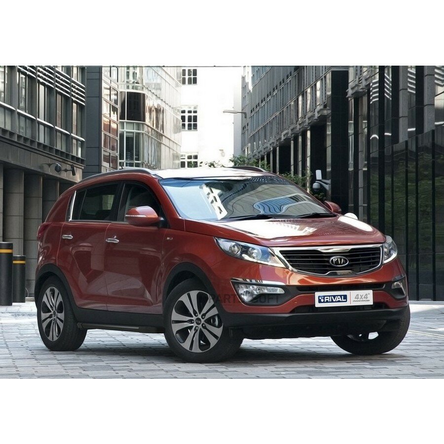 Пороги Black Hyundai ix35 10-15Kia Sportage 10-15 от официального дистрибьютора, RIVAL, артикул F173ALB23032
