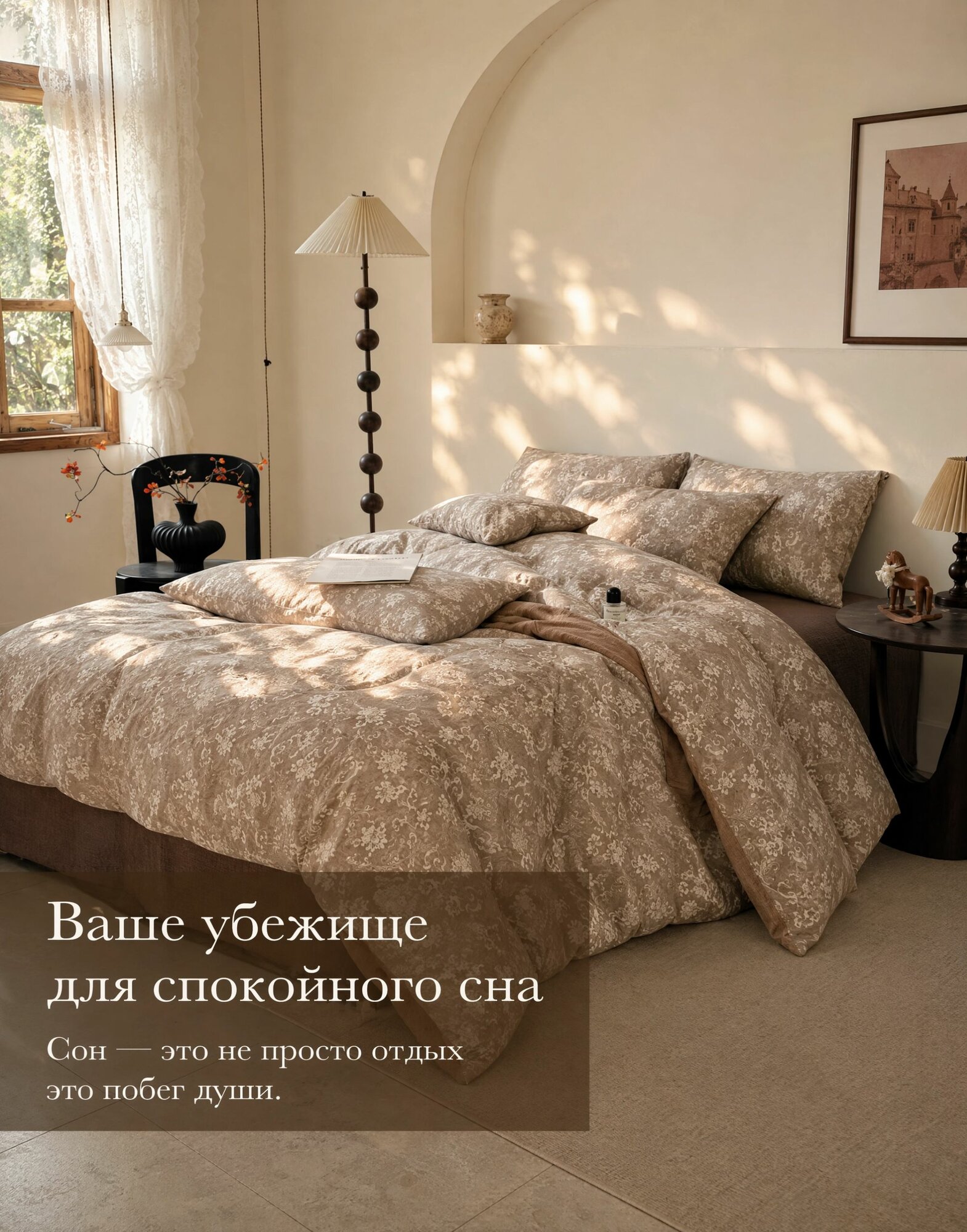 MEHWI HOUSE Комплект постельного белья 2-спальный лён 200x230 см, наволочки 48x74, простыня 240x250 см, цветсветло-серый