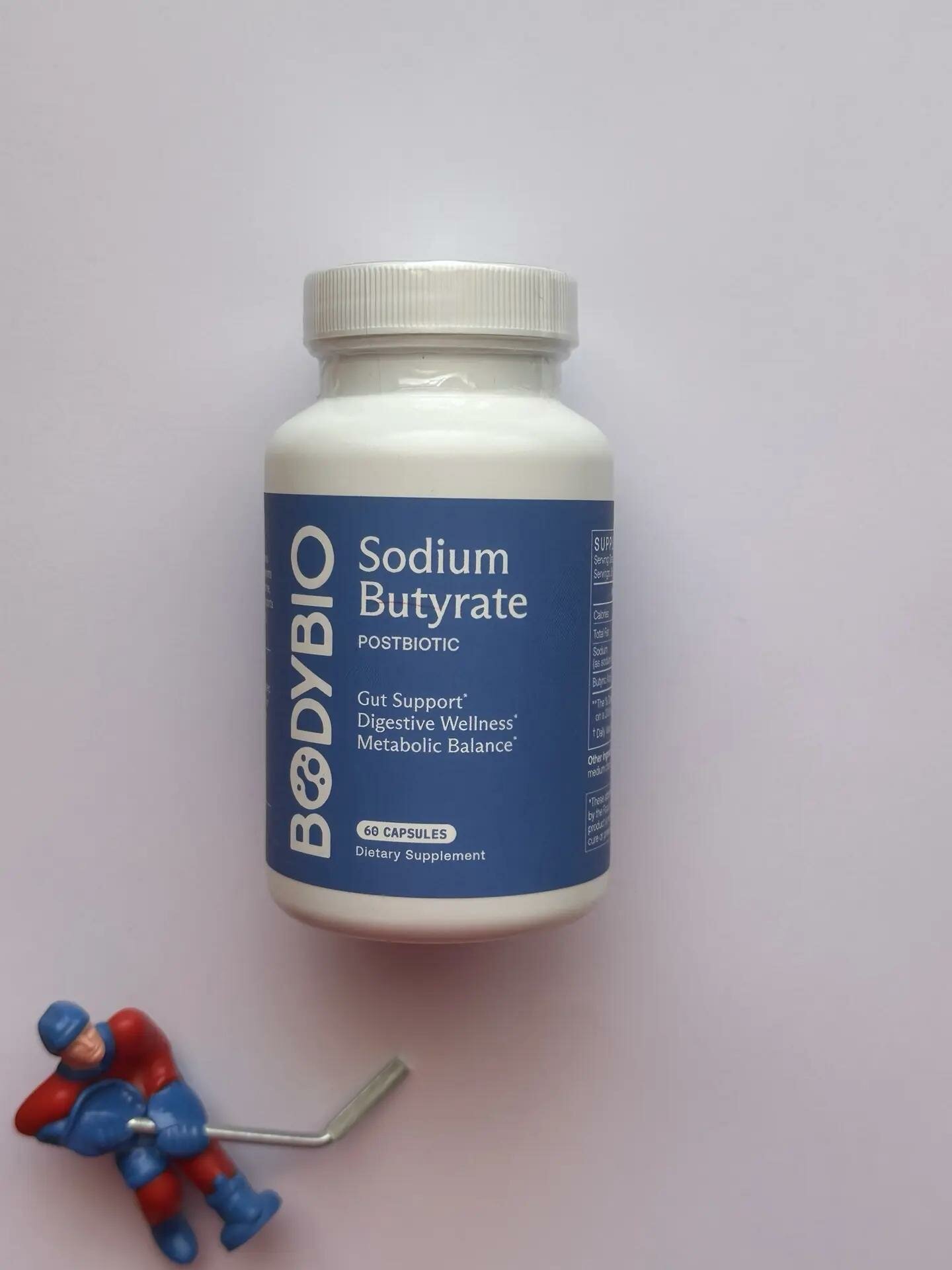 BodyBio, Бутират натрия, Sodium Butyrate, улучшение пищеварения и метаболизма, 60 капсул