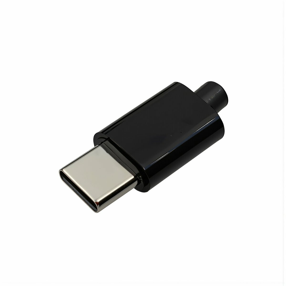 Разъем Type-C мужской 4 контакта размер стандартный для пайки, белый толстый корпус, 5В 2-3А для ремонта электронных устройств, TYPEC мужской разъем с черным тонким корпусом, 1 шт