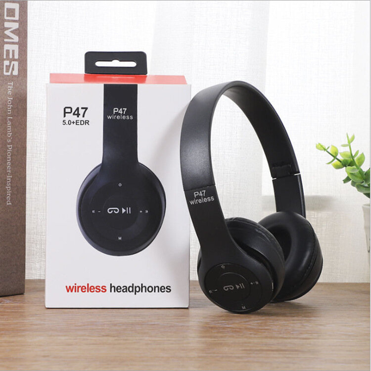 P47 накладные Bluetooth-наушники, Bluetooth 5.0, стереозвук, подарочные, фабрика по производству накладных наушников