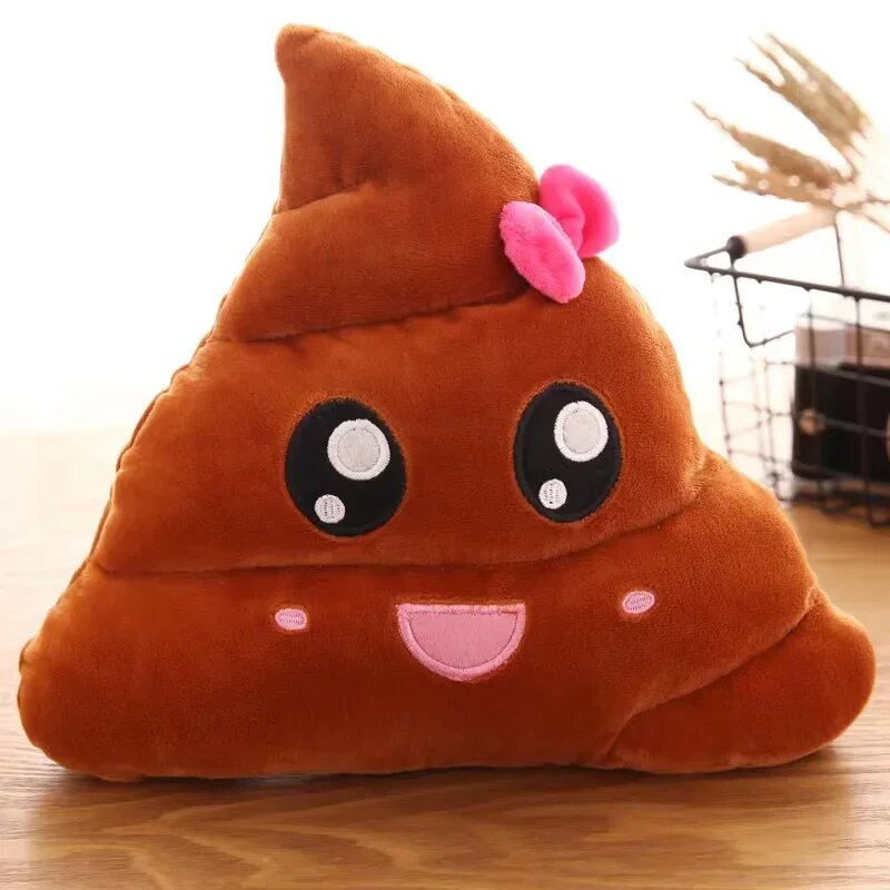 Плюшевая игрушка какашка, коричневая, E