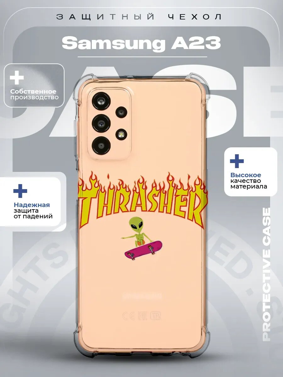 Чехол на Samsung A23 с принтом Thrasher