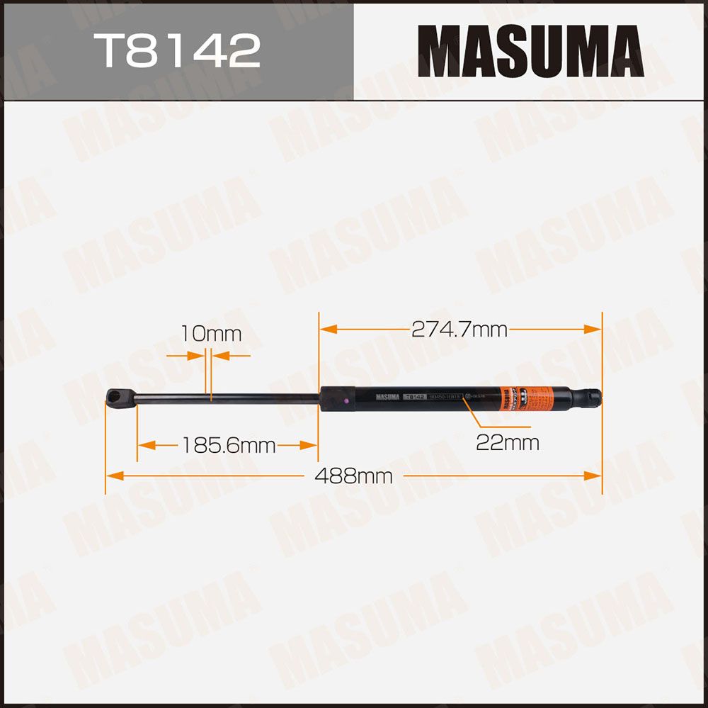 Упор газовый багажника MASUMA T8142 для NISSAN PATROL, L 488mm