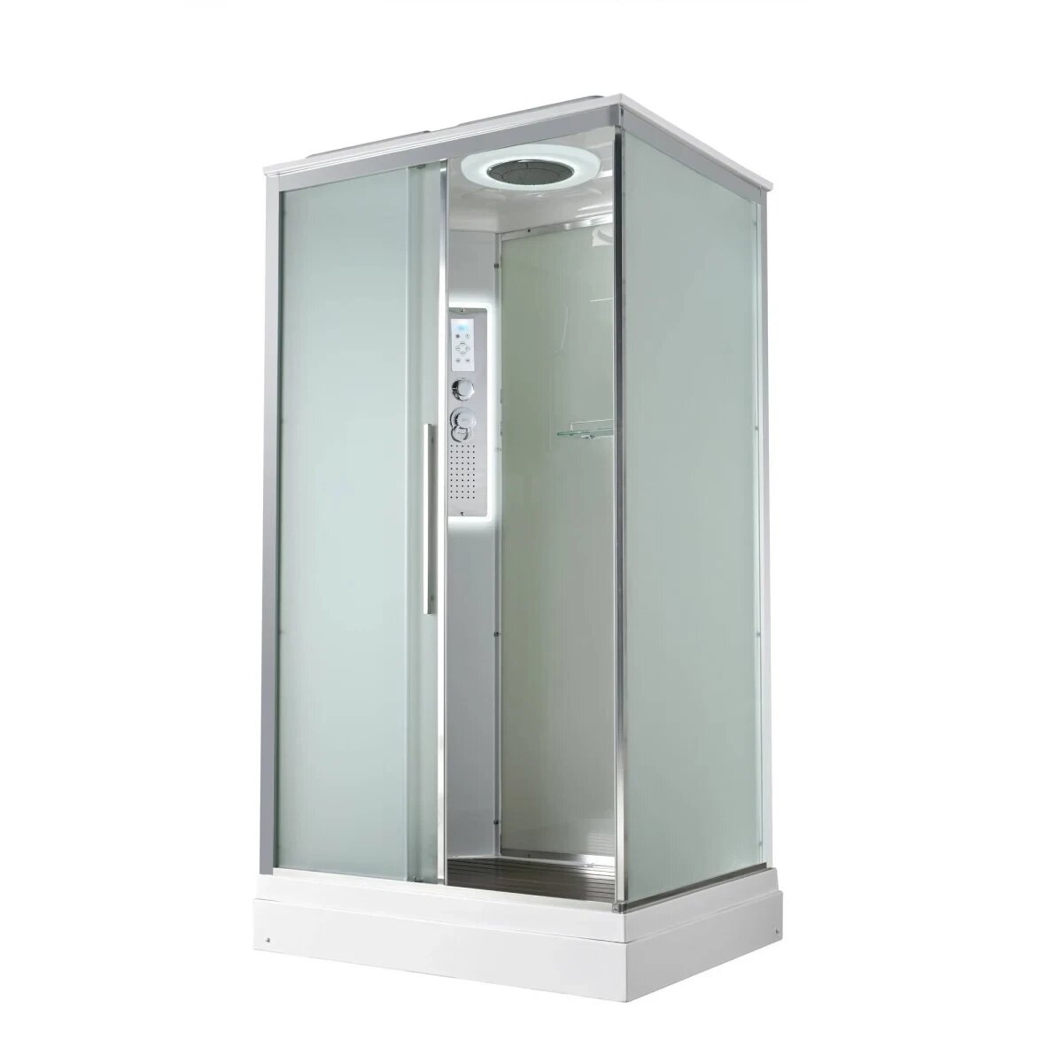 Душевая кабина AvaCan KD2912LED, 120x90x220 см, прямоугольная, низкий поддон, профиль алюминий, цвет хром