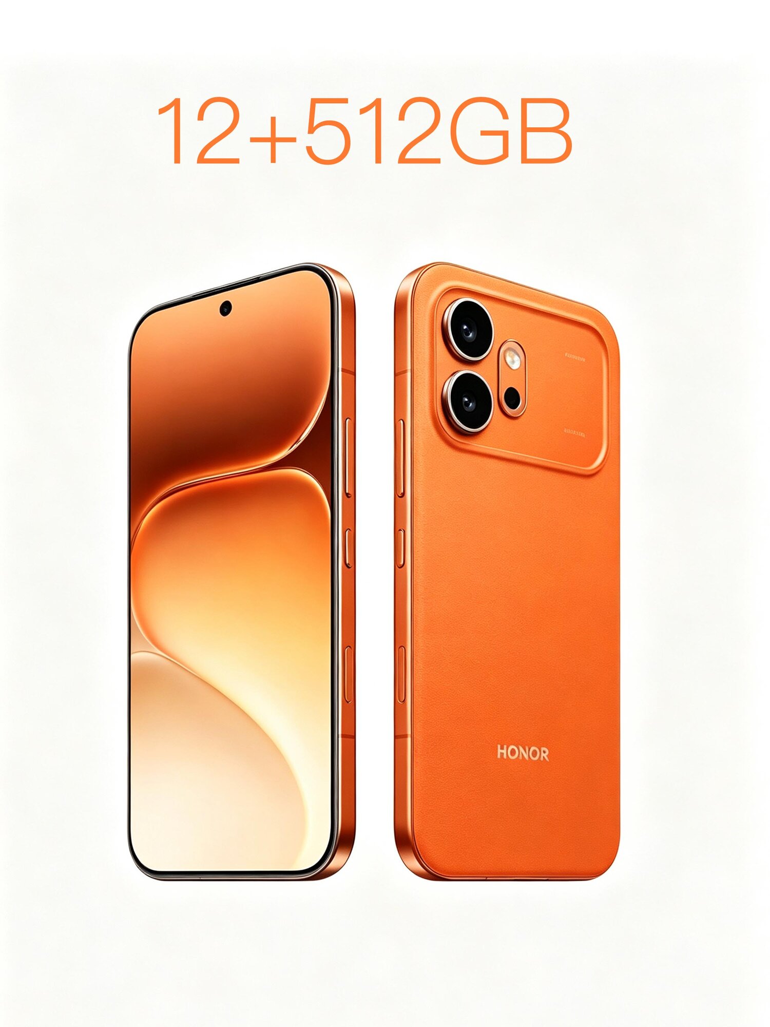 (Оригинальный)Смартфон HONOR 600, 5G,12ГБ/512 ГБ, Dual: nano SIM +eSIM, оранжевый(Global)