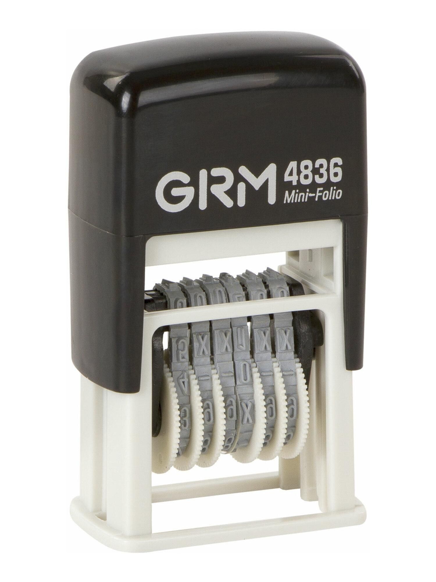Нумератор 6-разрядный, оттиск 15х3мм синий, GRM 4836, 124141018