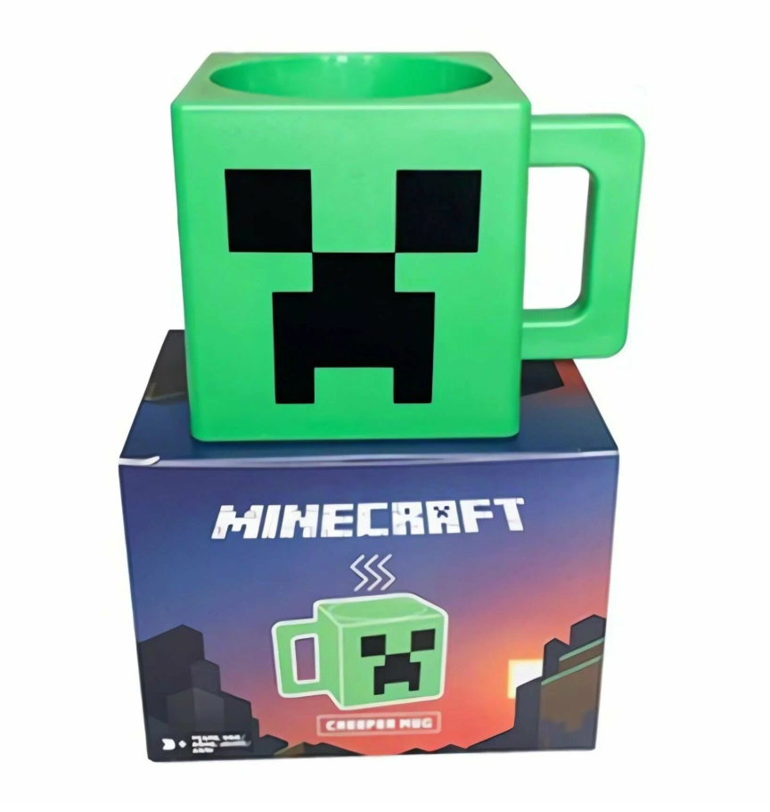 Фирменная кружка Майнкрафт/Minecraft. Крипер (пластиковая, 290 мл)