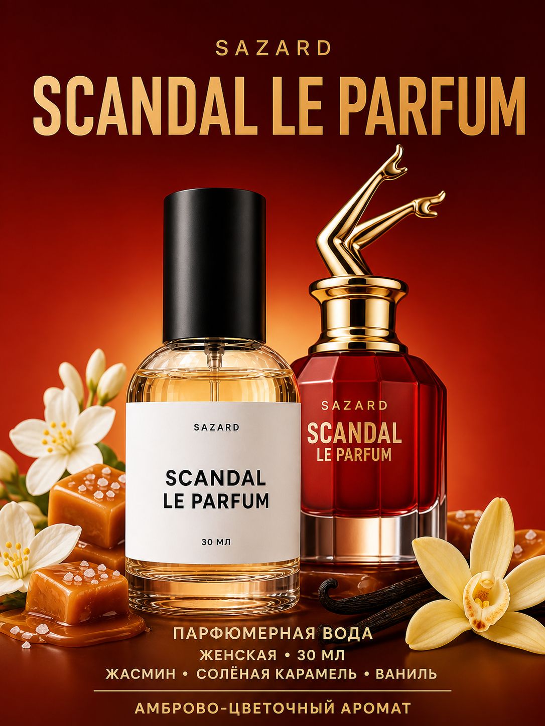SAZARD SCANDAL LE PARFUM / Скандал Ле Парфюм парфюмерная вода женская, 30 мл