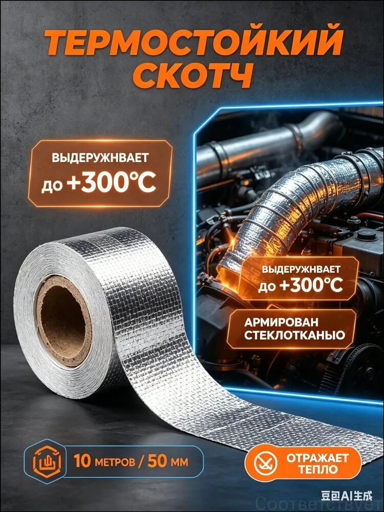 Клейкая лента 50 мм 10 м, 1 шт