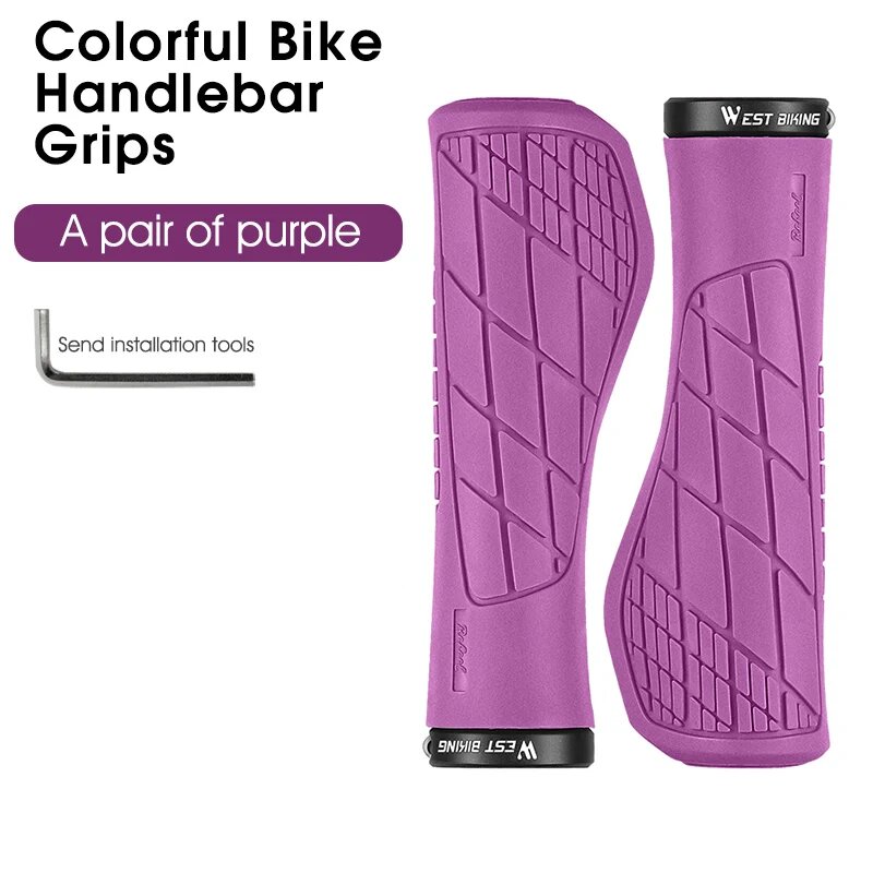 WEST BIKING Ручки для велосипеда Фиолетовый, Purple-060