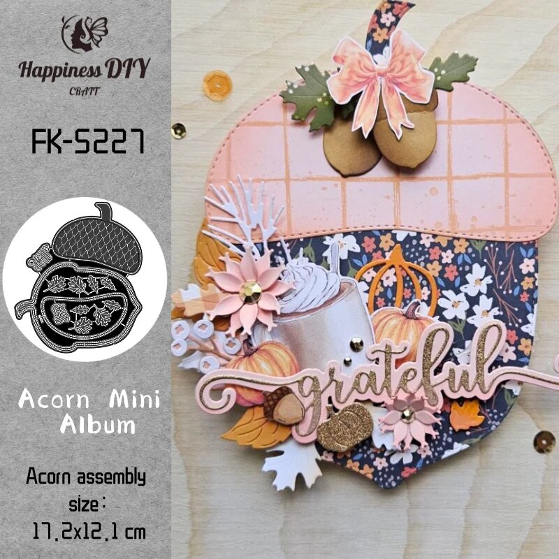 Штамп металлический Acorn Mini Album FK-5227
