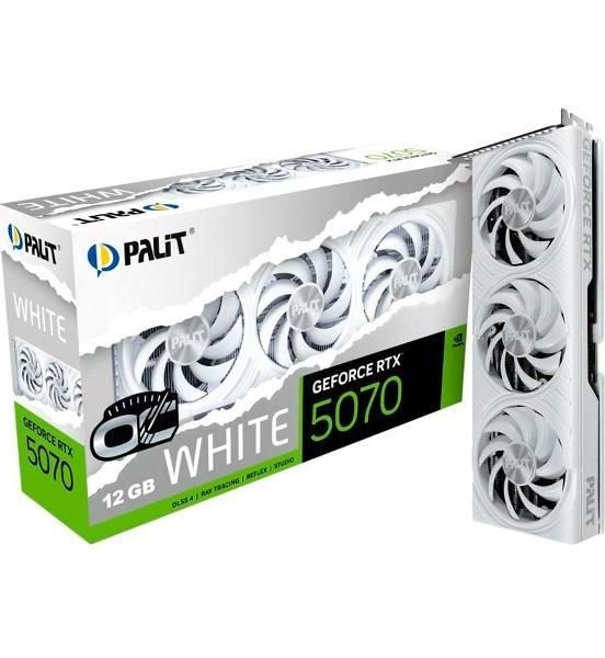 Видеокарта Palit GeForce RTX 5070 WHITE OC 12GB