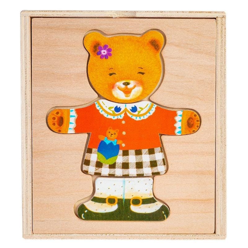Пазл Мишка, деревянный, 8 см