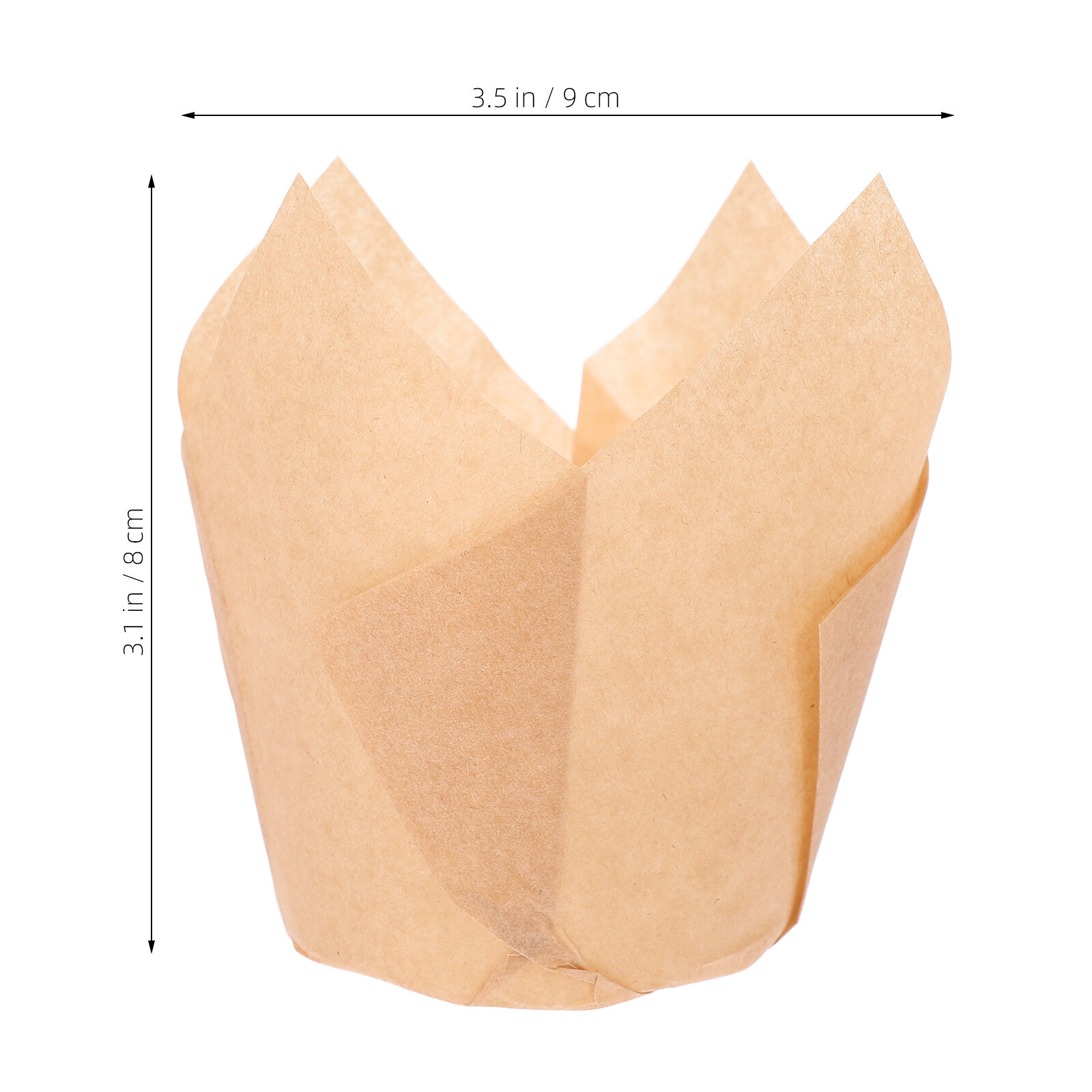 50 Штук Бумажные Стаканчики Для Кексов В Форме Тюльпана 9.00X9.00X8.00Cm