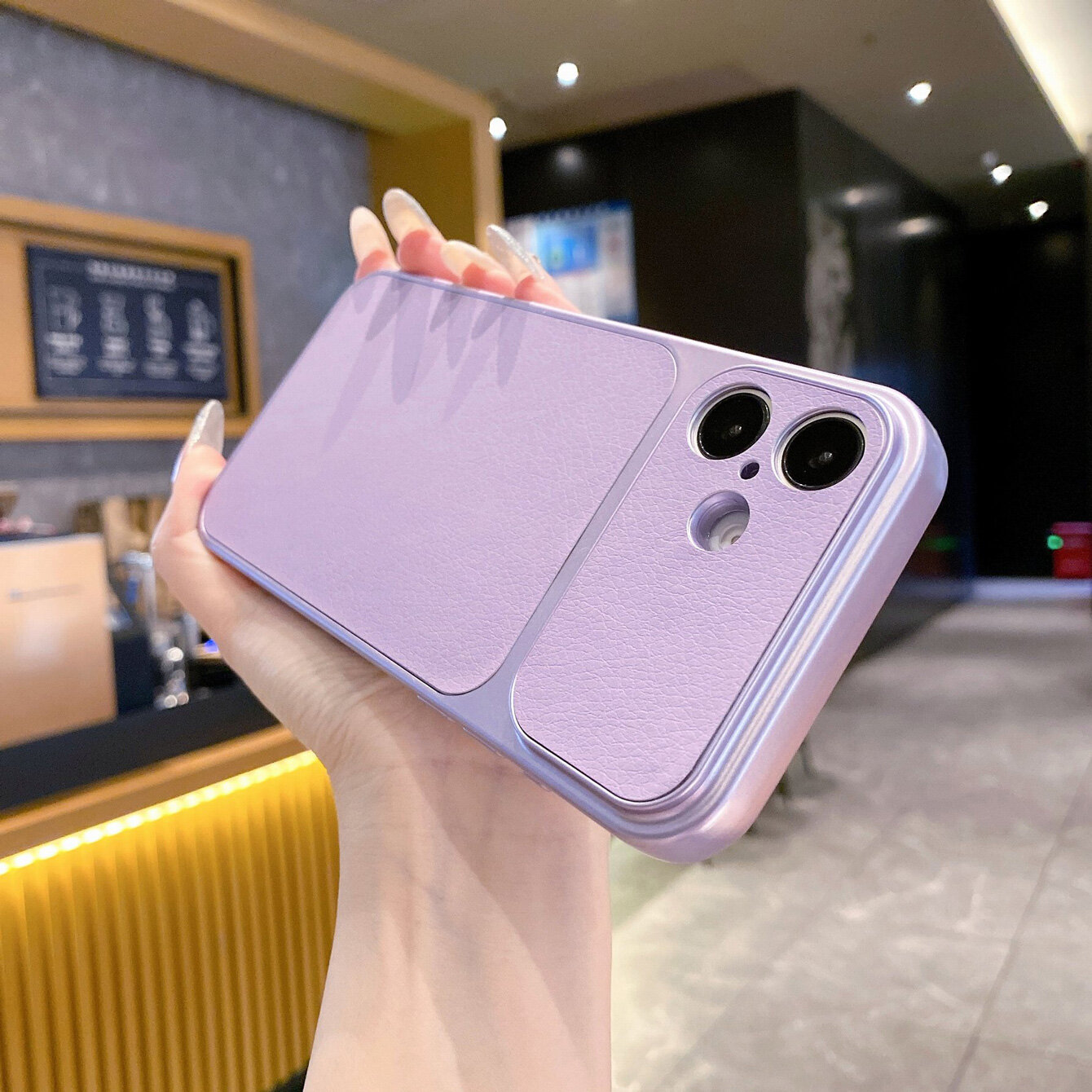 Чехол для iPhone 16 Plus(айфон 16 Plus) из двух частей из искусственной кожи, мягкий чехол для защиты объектива