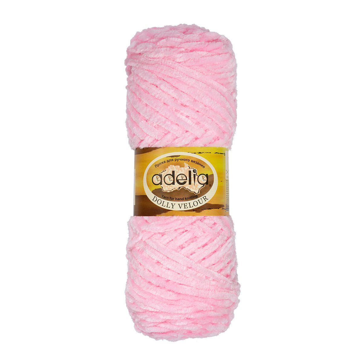 Пряжа Adelia "DOLLY VELOUR" 5 шт. по 100 г. набор, 100% микрополиэстер , 93 м №44 розовый