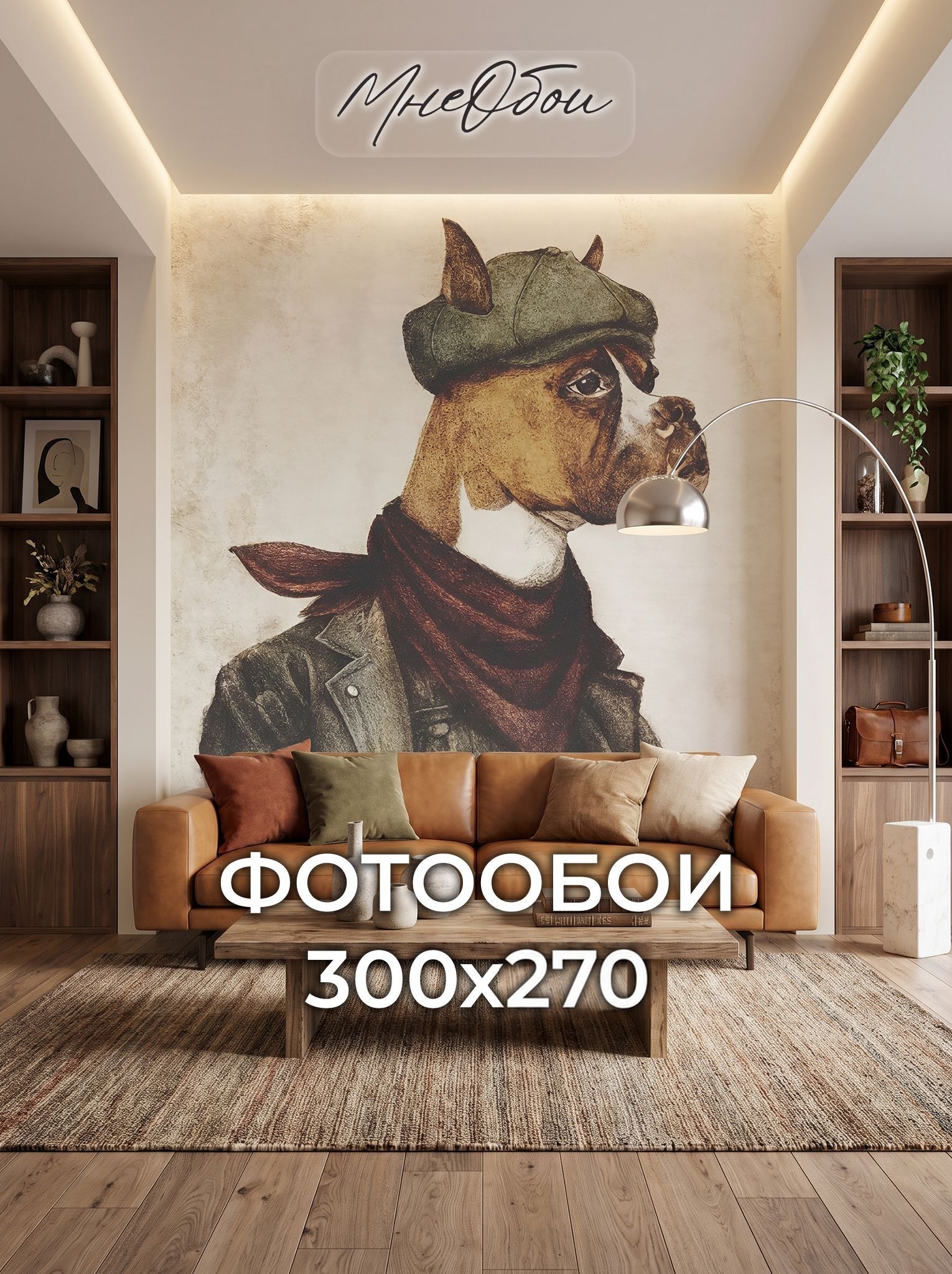 Фотообои на стену флизелиновые 3d для спальни и гостиной, на кухню 300х270 бульдог