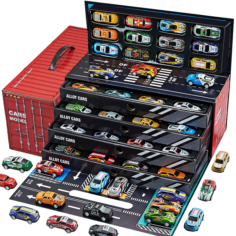 BAOLE STAR TOYS Аллюминиевый гоночный автомобильный набор для детей 3-6 лет 48 штук в подарочной упаковке