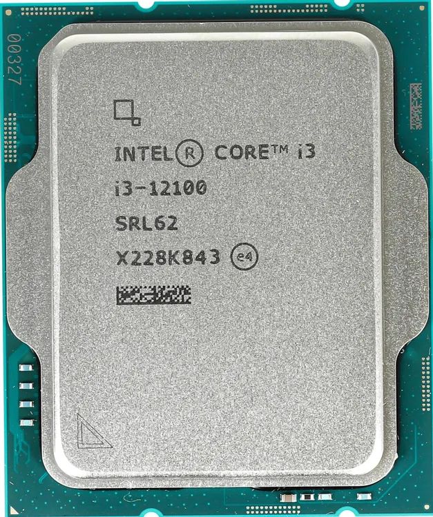 Процессор Intel Core i3-12100, 4 ядер, до 4.3 ГГц, LGA 1700, OEM
