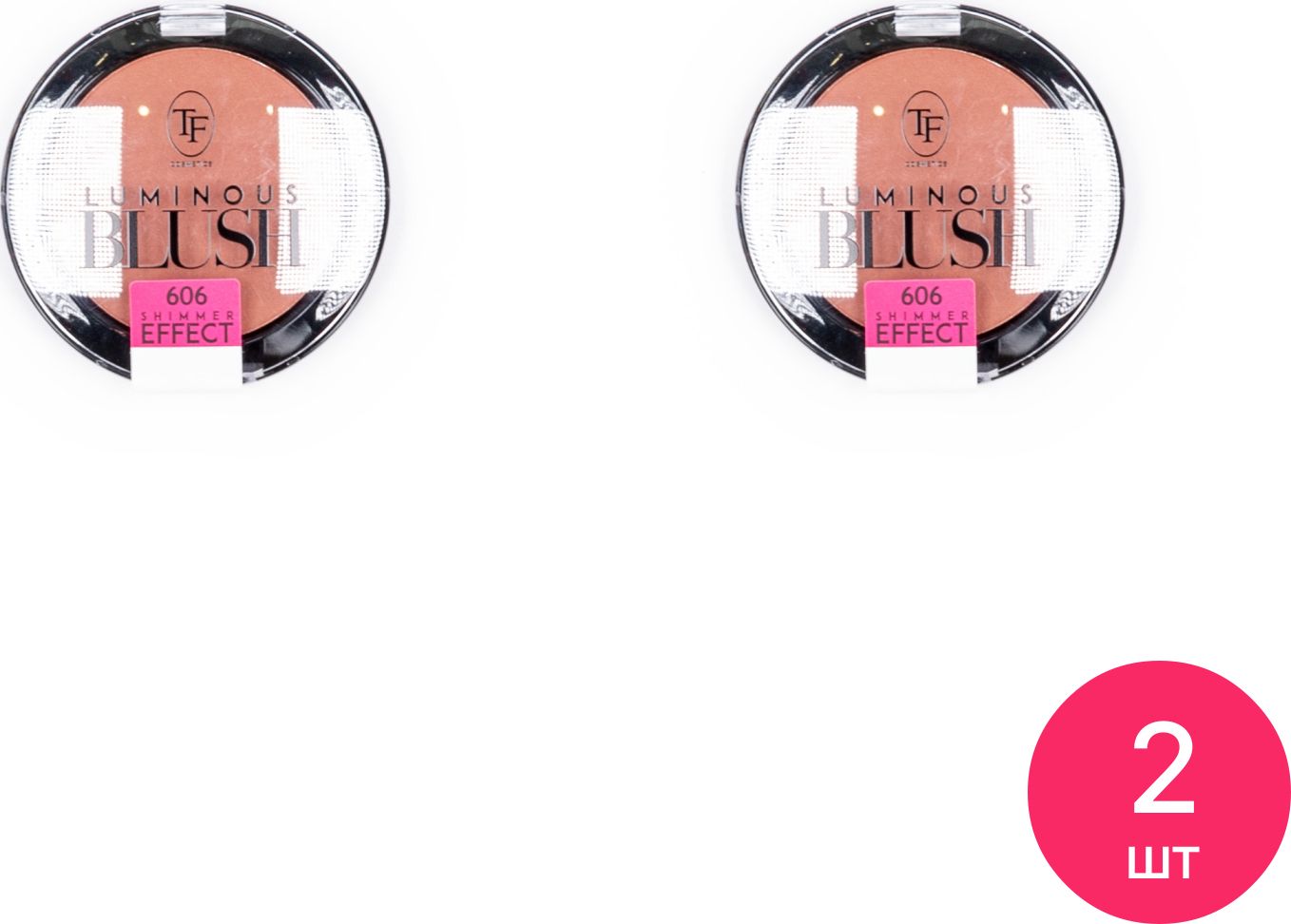 TRIUMPH / Триумф Румяна для лица кремовые Luminous blush 606 для любого типа кожи бронзовый песок с шиммер эффектом 6г / палетка для контуринга / декоративная косметика (комплект из 2 шт)
