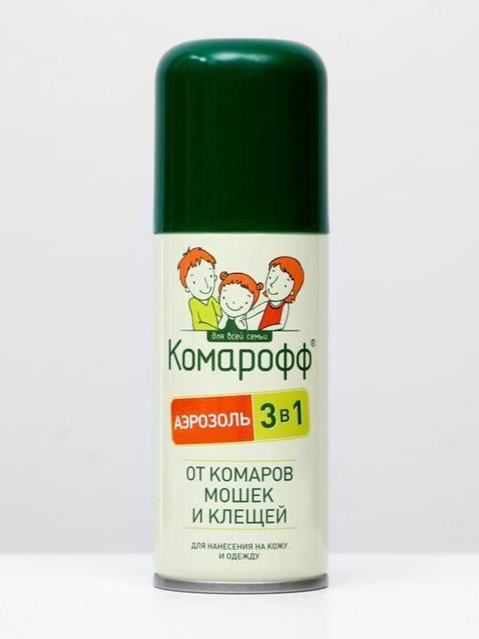Средство комаров и клещей, спрей от насекомых 100 мл