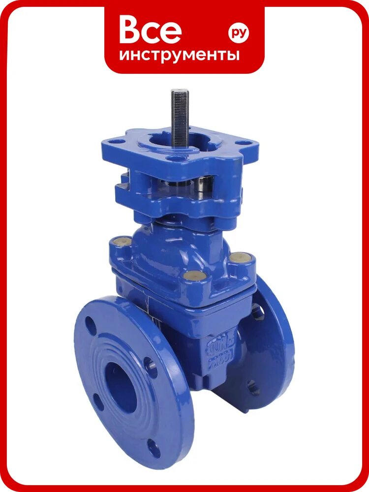 Задвижка клиновая DN-ru 30ч939р GGG50-GGG50-EPDM-BLUE Ду100, Ру10/16, под электропривод D040-07712