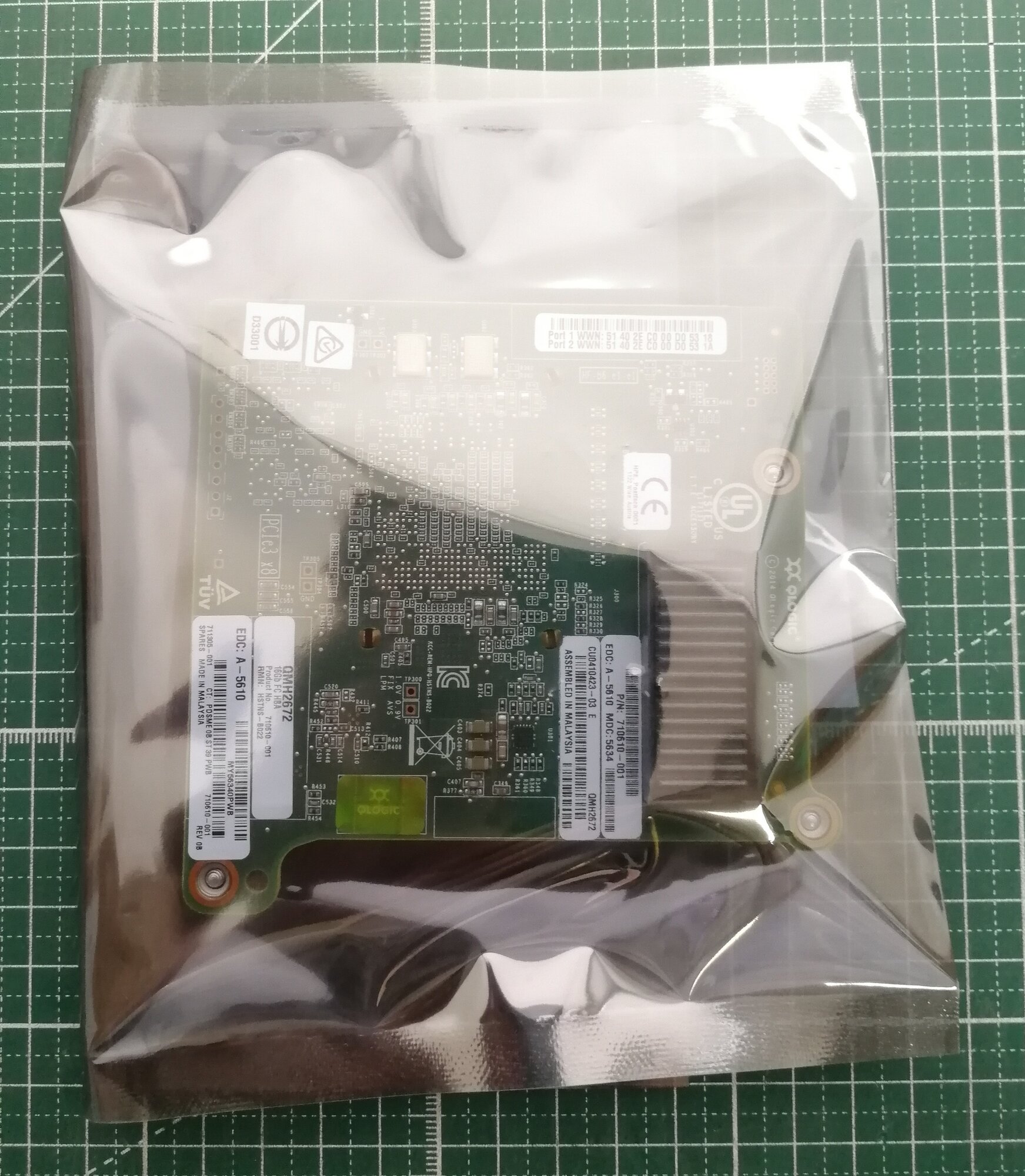 Сетевой адаптер HP 710608-B21 QMH2672 HBA 16G FC 2-Port Mezzanine Card 710610-001 710606-001 711419-001 711305-001
